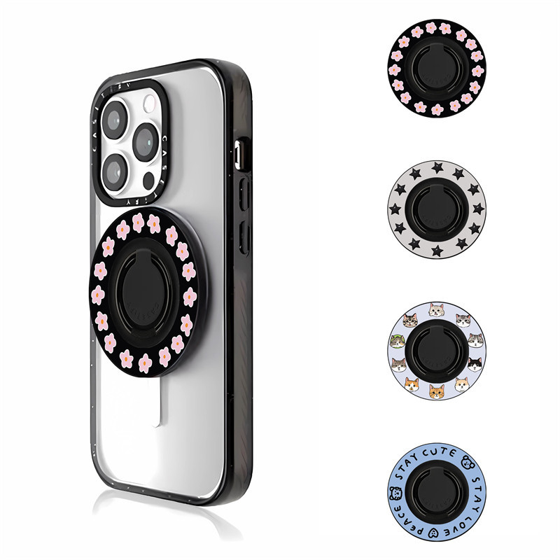 CASETIFY【stay cute Cats Star flower】Snappy Magnetic Grip Stand apply ...