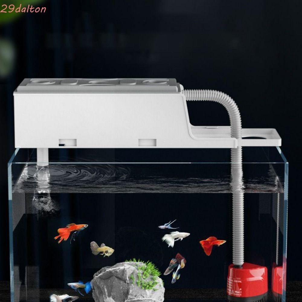 DALTON Fish Tank Filter Box, Plastic White External Upper Drip Box ...