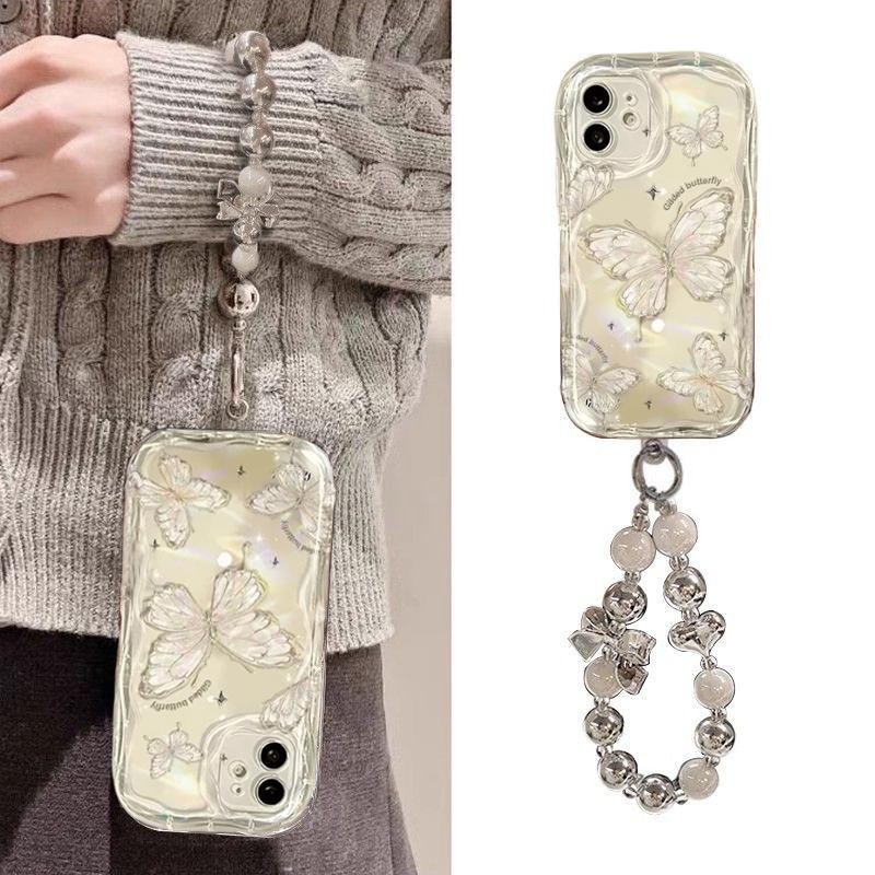 Cute Butterfly Chain Phone Case For Realme C11 C12 C25 C20 5 6 7 Pro 5S ...