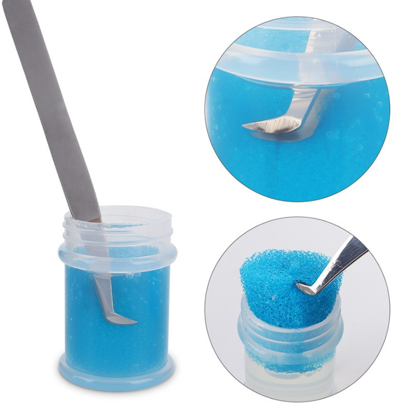 Eyelash Extension Tweezers Cleaner Liquid Tools Cleaner And Sponge Ball ...