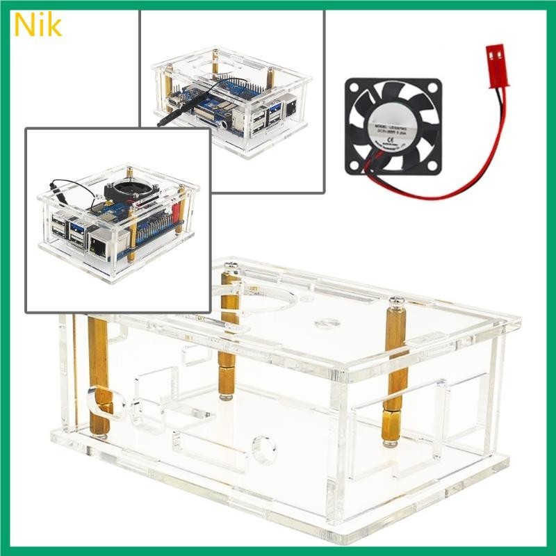 Niki Acrylic Case For Orange Pi CM4 Radiator Enclosure Optional Fan for ...