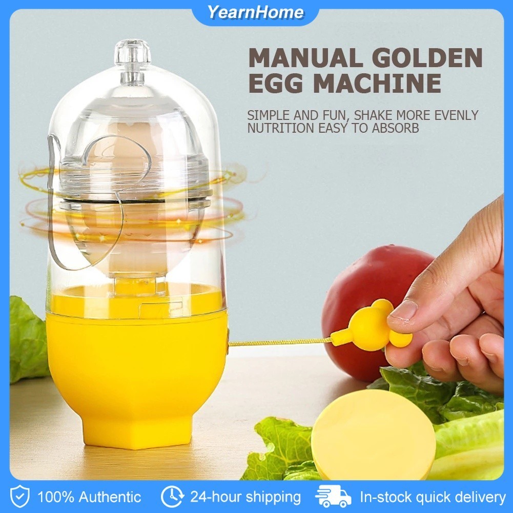 Egg Scrambler Hand Eggs Shaker Mixer Food Grade Egg Spinner Golden Egg ...
