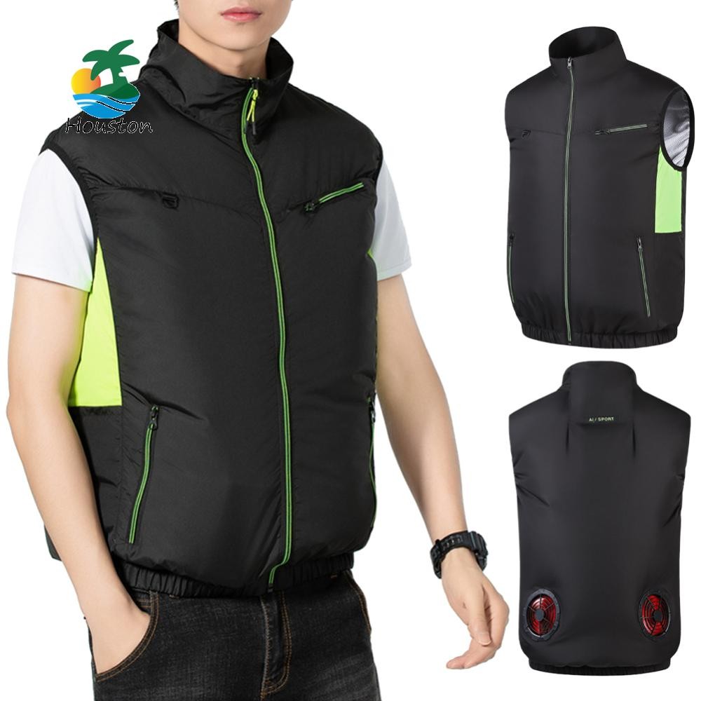 Ice Fan Vest Cooling Vest Heat Resistant 3 Gear for Summer Camping ...