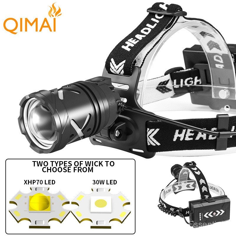 New Product30W LED High-intensity Long-range Headlamp XHP 70USB ...