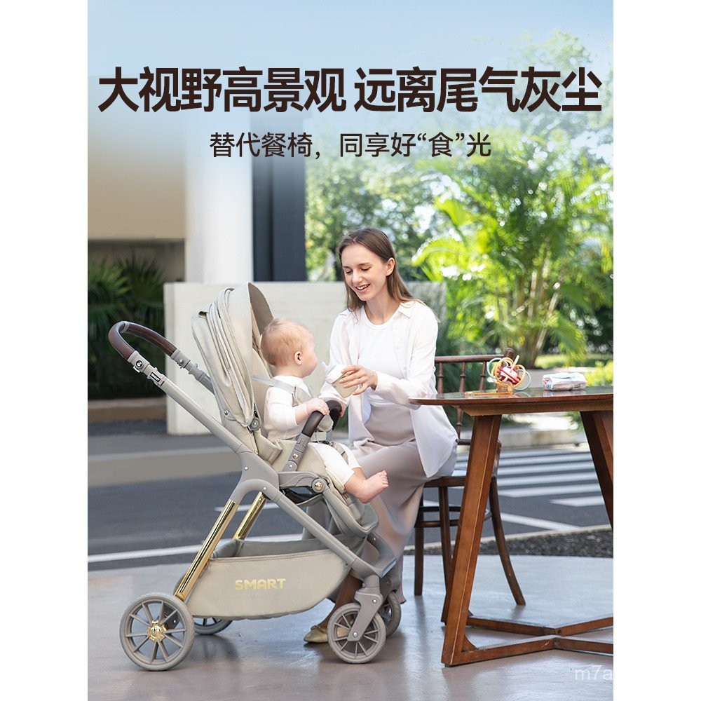 Baby Stroller Convertible Sitting and Lying Lightweight Foldable High ...