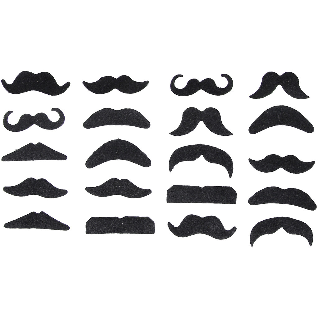 20 Pieces Fake Mustaches Funny False Beard Black Mustaches for Costume ...