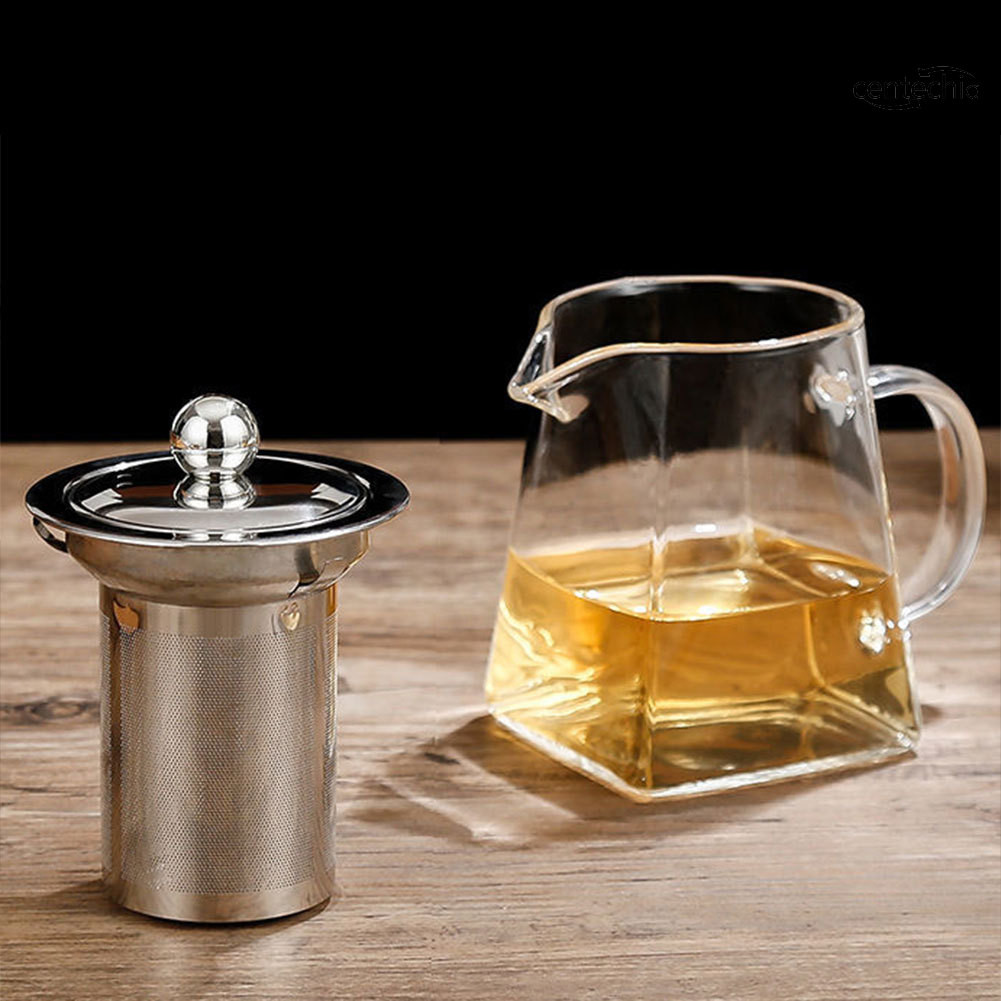 Heat Resistant Glass Teapot With Stainless Steel Strainer Filter ...