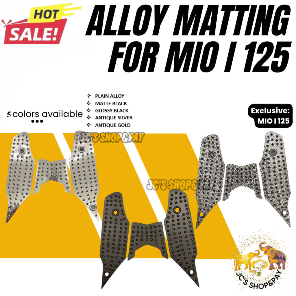 Powder Coated FootBoard Matting Yamaha MIO I 125 Alloy / MIO I 125 ...