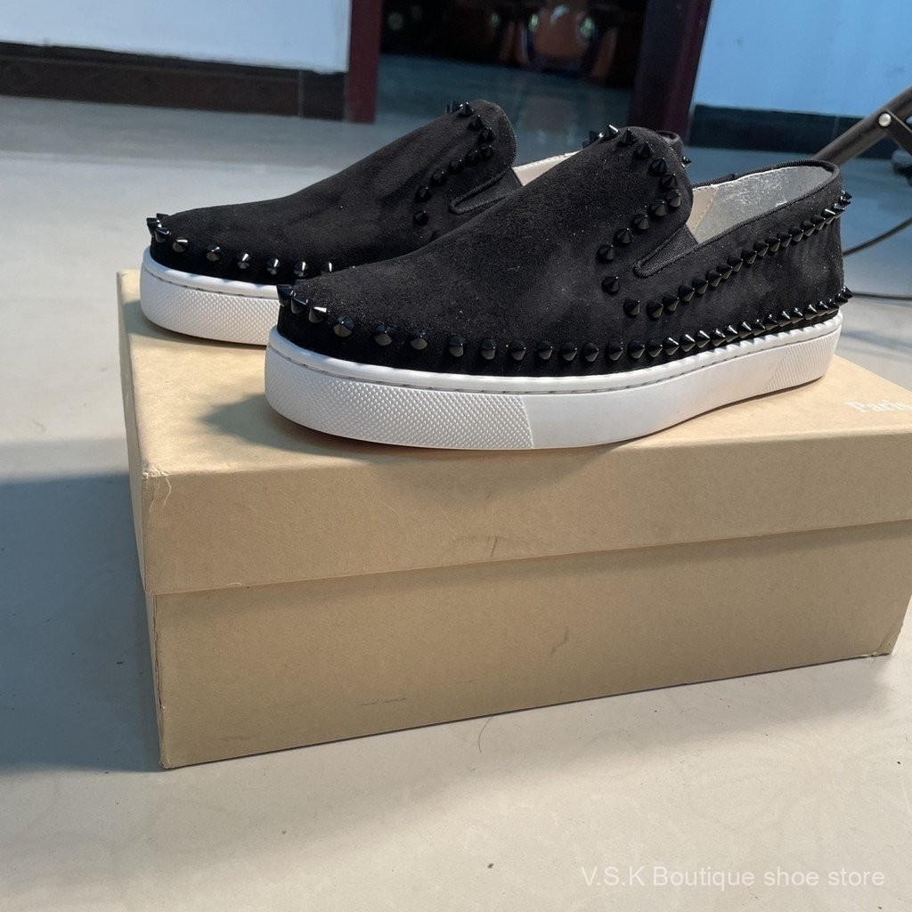 New Men's Fashion Trendy Studded Shoes JYQHCL Loafers Slip-On Casual ...