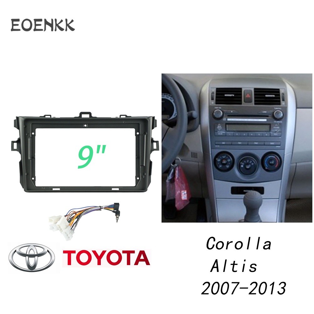 radio frame stereo panel Toyota Corolla Altis 2007-2013 9inch car big ...