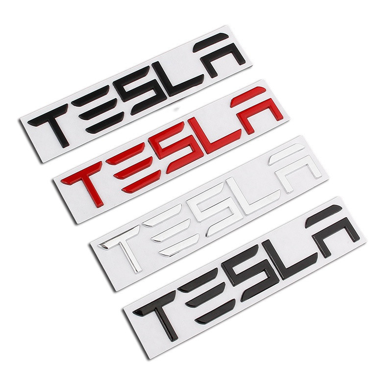 1 Metal Suitable For TESLA MODEL 3 Y S X TESLA emblem Car Tail Label ...