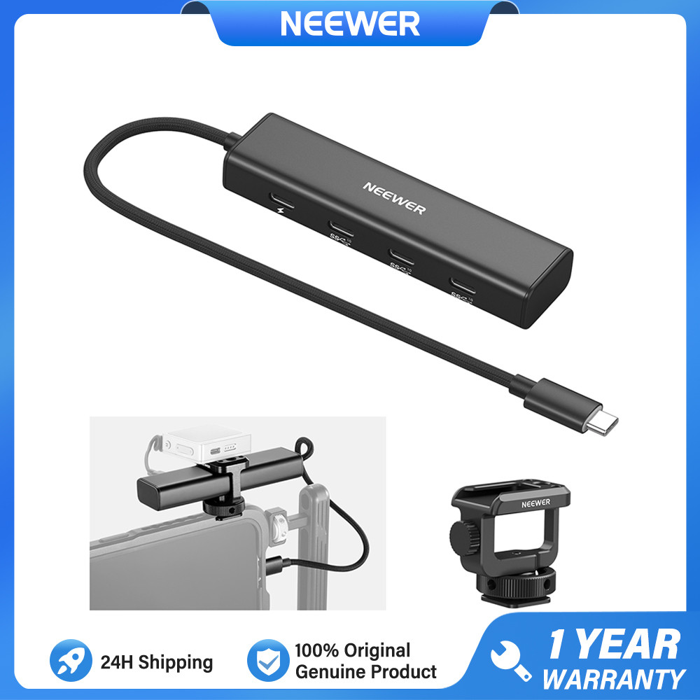 NEEWER PS020E 4 In 1 USB C Hub 3.1 Gen2 100W PD with Cold Shoe Adapter ...