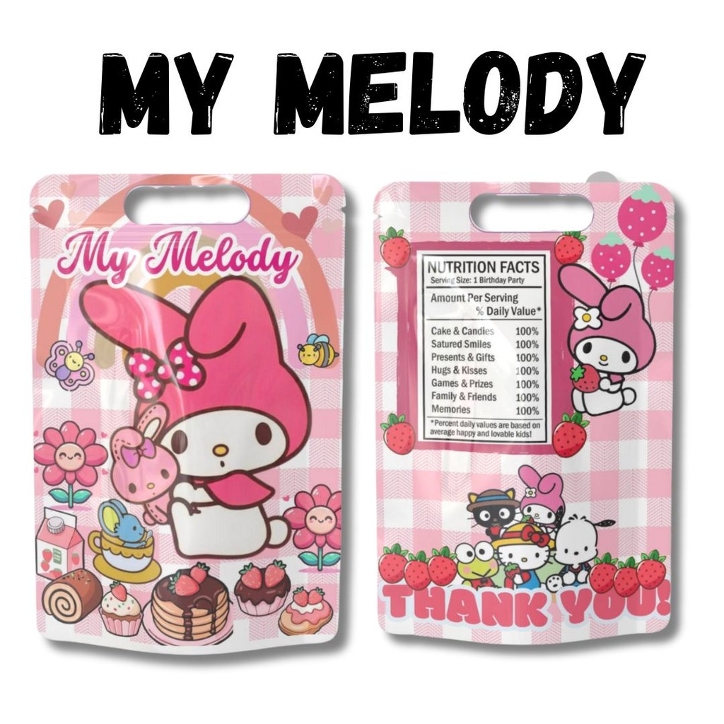 30pcs My Melody Theme Birthday Party Loot Bags | Treat Bags | Favor ...