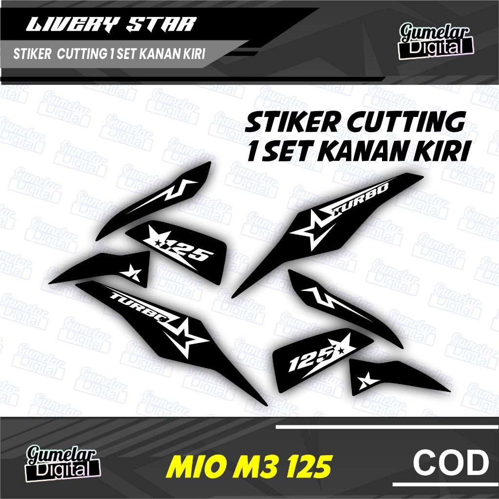 Cutting SIMPLE STICKER YAMAHA MIO M3 MIO 125 LIVERY STAR CUTTING ...