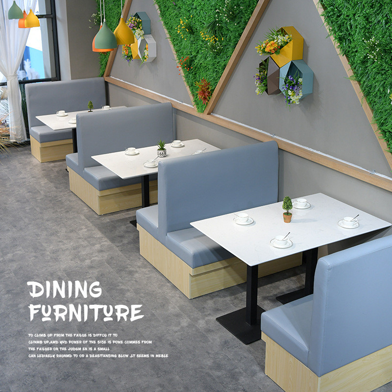 Marble Quartz Hot Pot Table Dining BBQ Restaurant Tea Restaurant Table and Chairs Chain ...