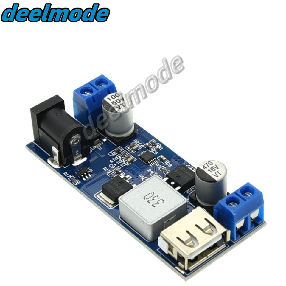 DC-DC 24V/12V To 5V 5A Step Down Power Supply Buck Converter Replace XY-3606 LM2596S Adjustable ...