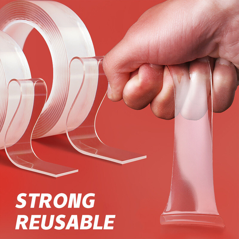 Nano Double Sided Tape 1M/3M/5M Strong Viscosity Waterproof Reusable Traceless Nano Tape ...