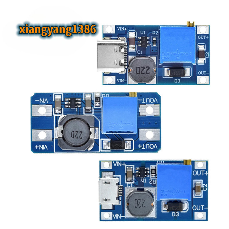 MT3608 DC-DC Step Up Converter Booster Power Supply Module Boost Step-up Board MAX output 28V 2A ...