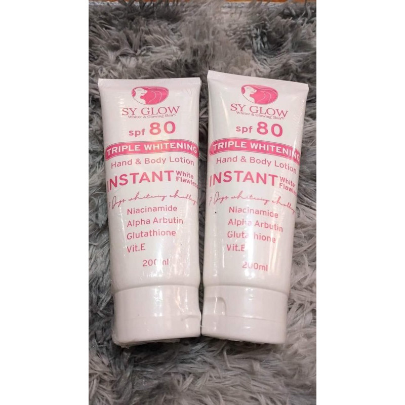 Sy Glow Triple Whitening Instant White spf 80 50ml | Shopee Philippines