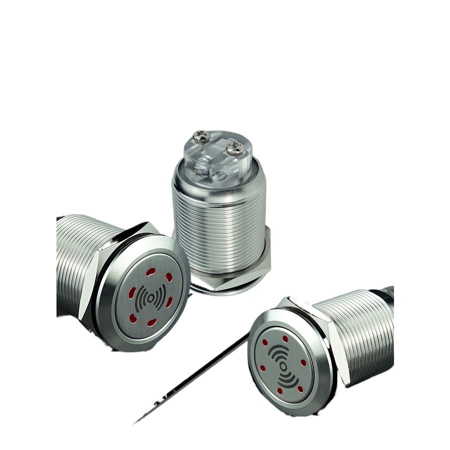 Buzzer 12v with light metal stainless steel alarm red flash 70 decibel ...