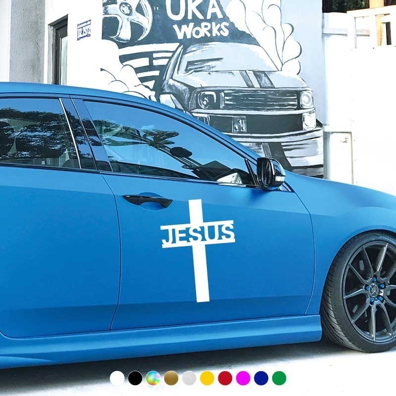 Jesus Cross Sticker for Motorcycle Sticker Car Sticker Vinyl Decals ...