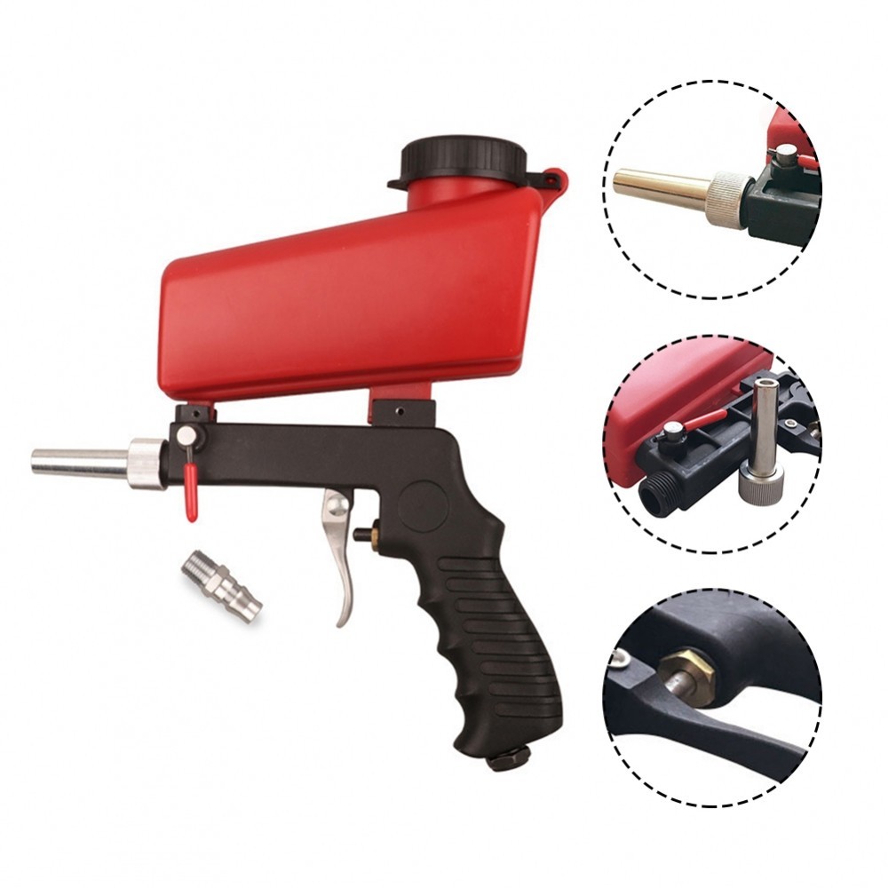 Pneumatic Sandblasting Handheld Metal Rust Removal Sandblaster Glass ...