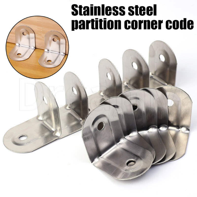 L-Shape Corner Brackets - 90 Degree Corner Braces - Stainless Steel ...
