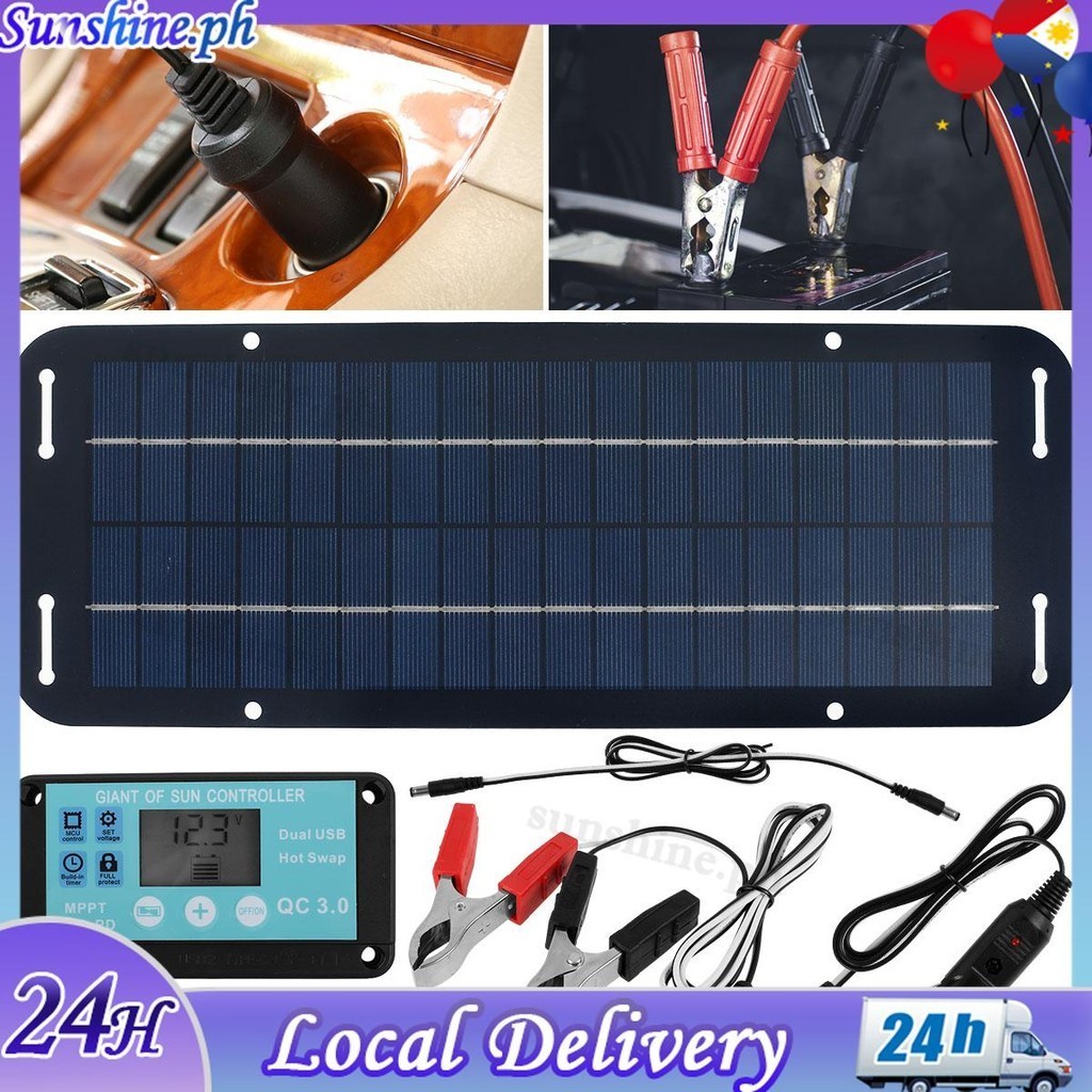 Solar Panel Kit 12V 30W IP65 Waterproof Solar Trickle Charger Portable ...