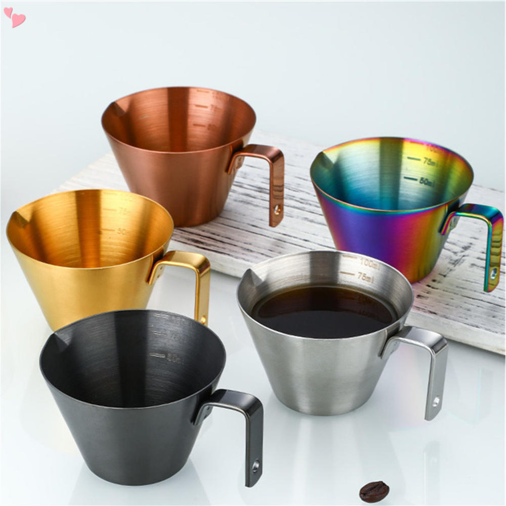 Stainless Steel Measuring Cup Coffee Measuring Cup,100 ML Scale Measure ...