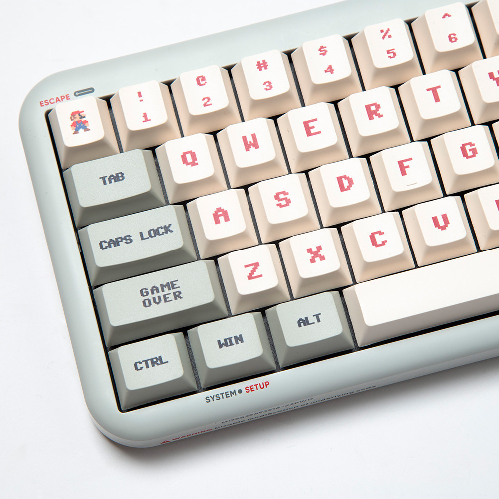 Retro Red White Mario Keycaps140keys/set PBT Cherry Profile Compatible ...