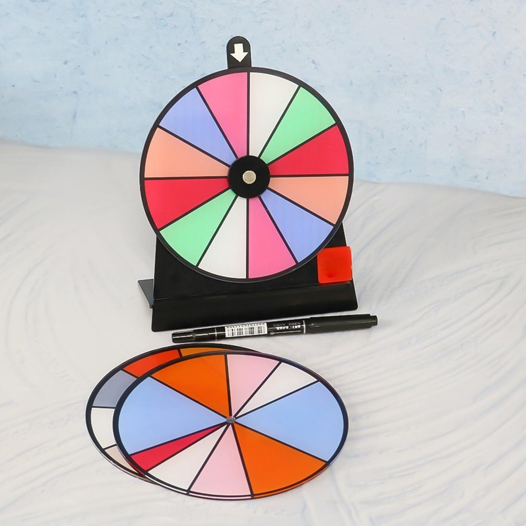 Spinning Prize Wheel Tabletop Spin Non-slip Wheel of Fortune Game ...
