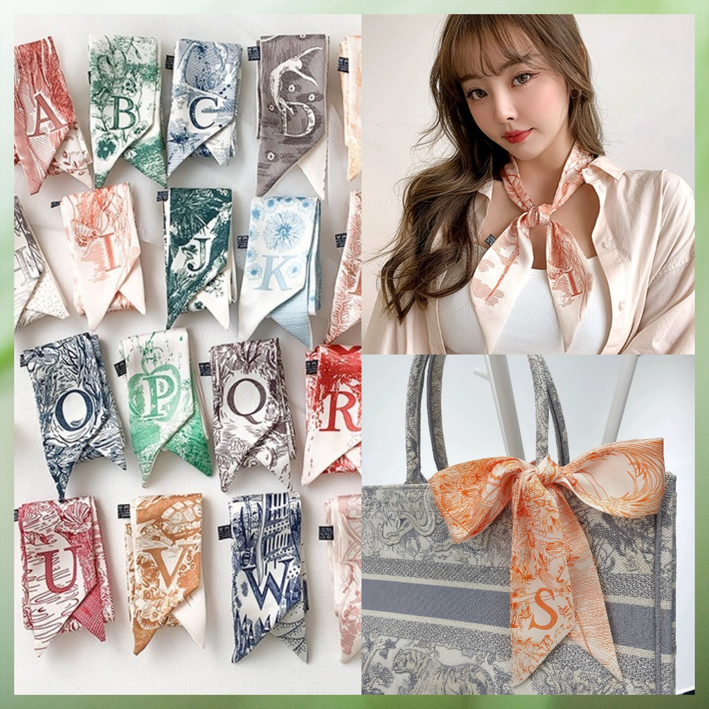 New Long Strip Small Silk Scarf Hair Band Women's Handbag Strap ...
