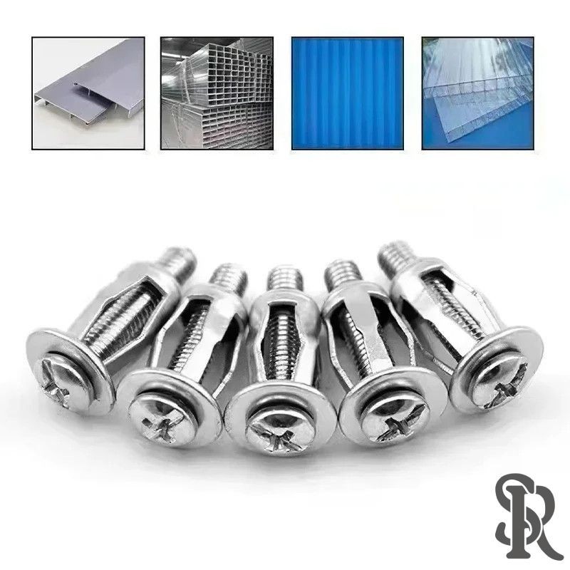 15Pcs M4 Petal Rivets Lock Jack Nut Bolt Set Expansion Plugs Petal ...