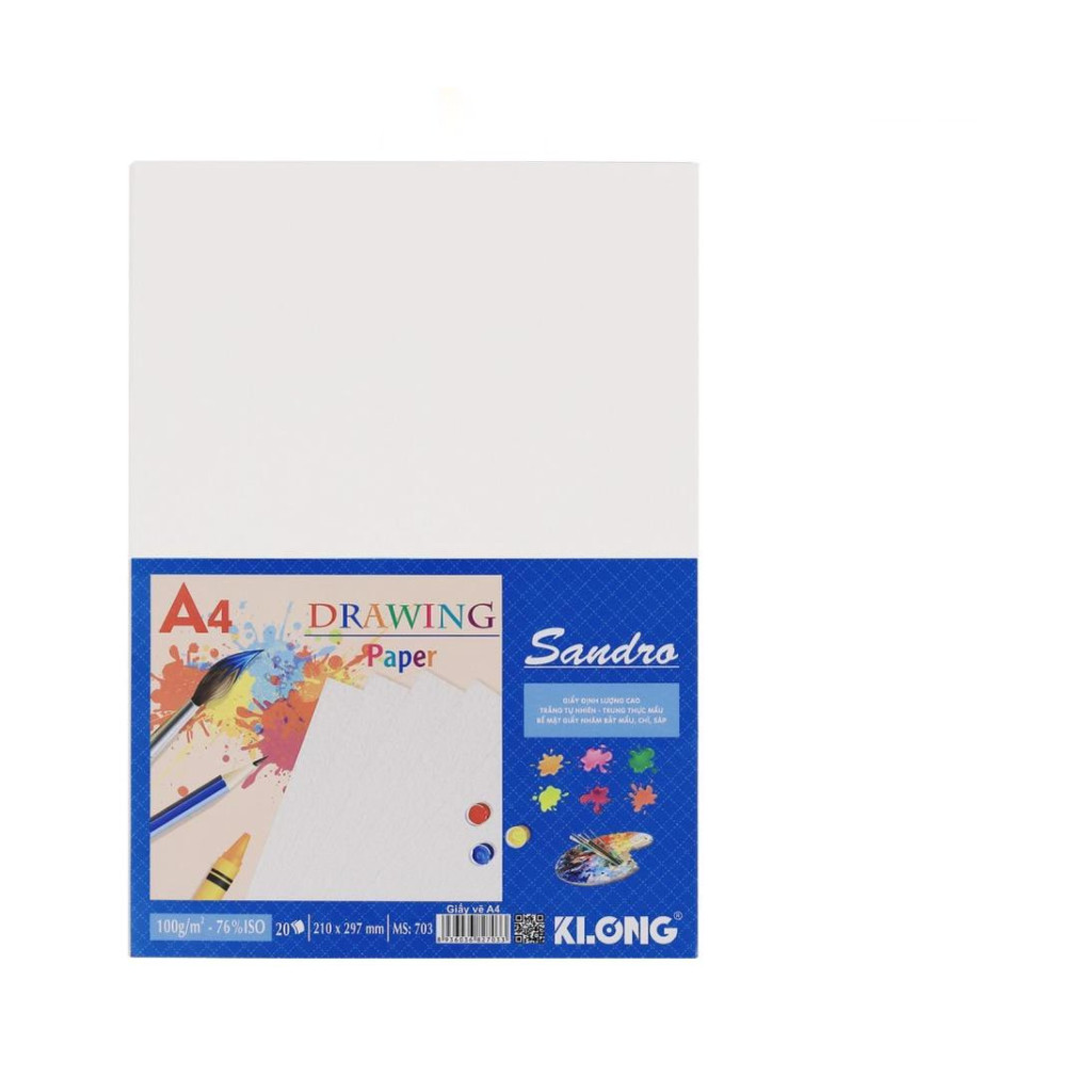 A4 Klong drawing paper 100gsm MS 703 set of 20 sheets of charcoal ...