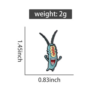 Funny Sheldon J. Plankton Pins Brooches Anime SpongeBob SquarePants ...