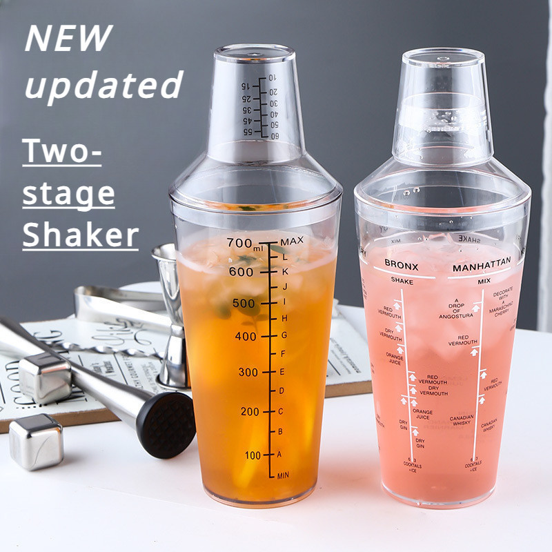 Two-stage cocktail shaker 700ml Milk tea Shaker/Juice Shaker for bar ...