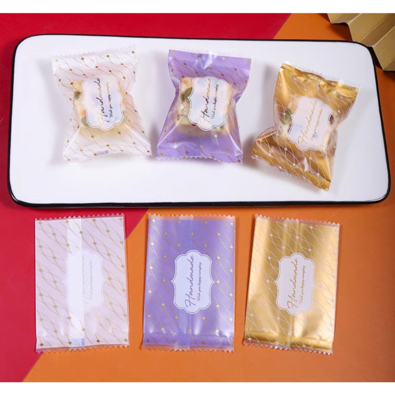 100pcs Candy Cookie Packaging Bag Pastry Candy Bakery Gift Bag Party ...