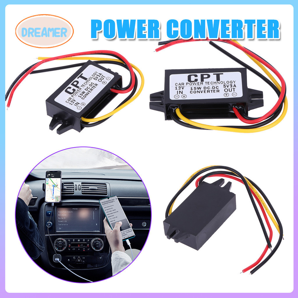 Dc to Dc Converter Module (12v to 5v) No Interface Vehicle-Mounted 3A ...