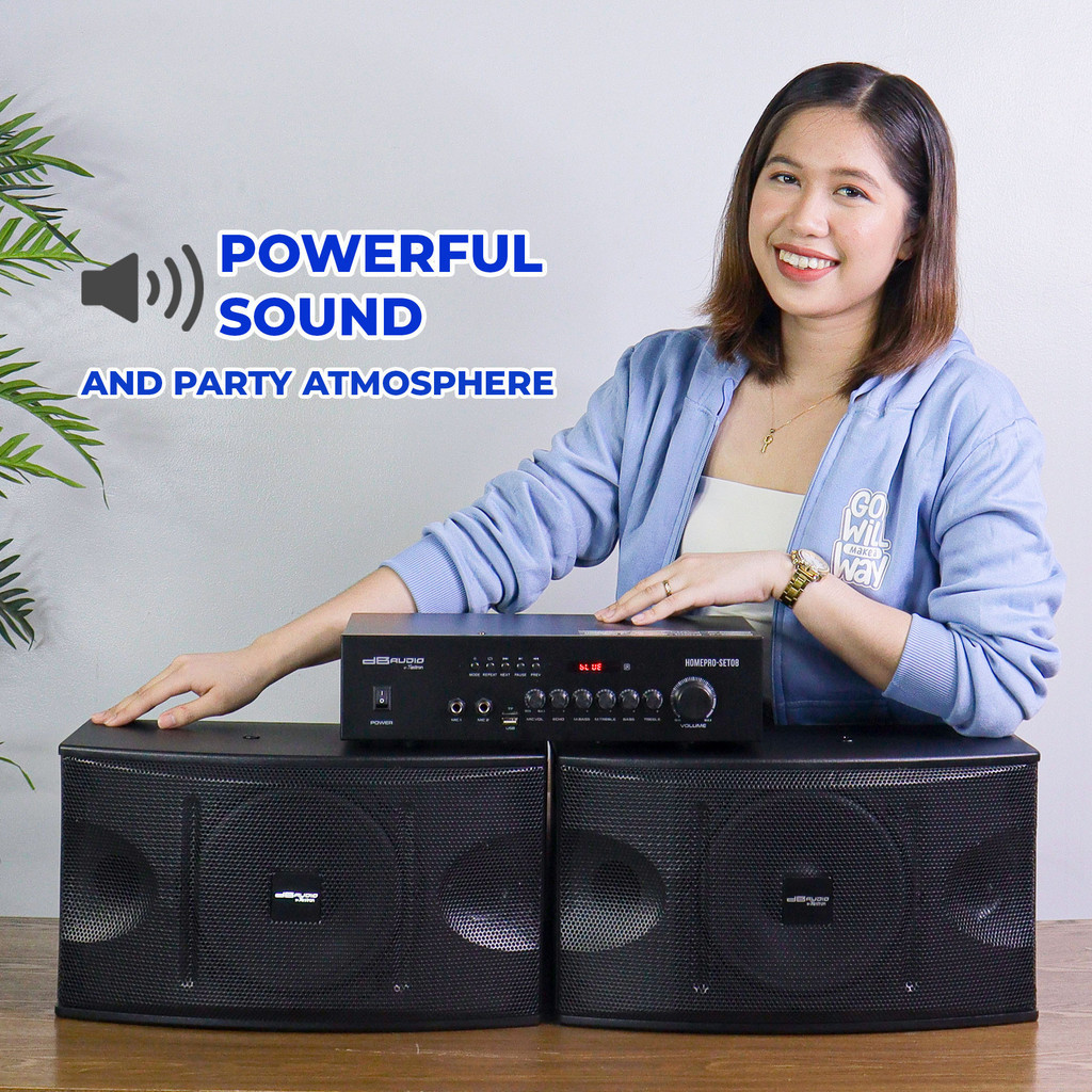 DB Audio by Astron HOMEPROSET08 3-Way Amplifier Speaker Set - Bluetooth ...