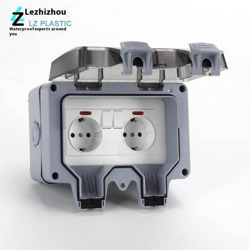 Ip66 Two-Open German Waterproof Socket 16A Cross-Border European ...