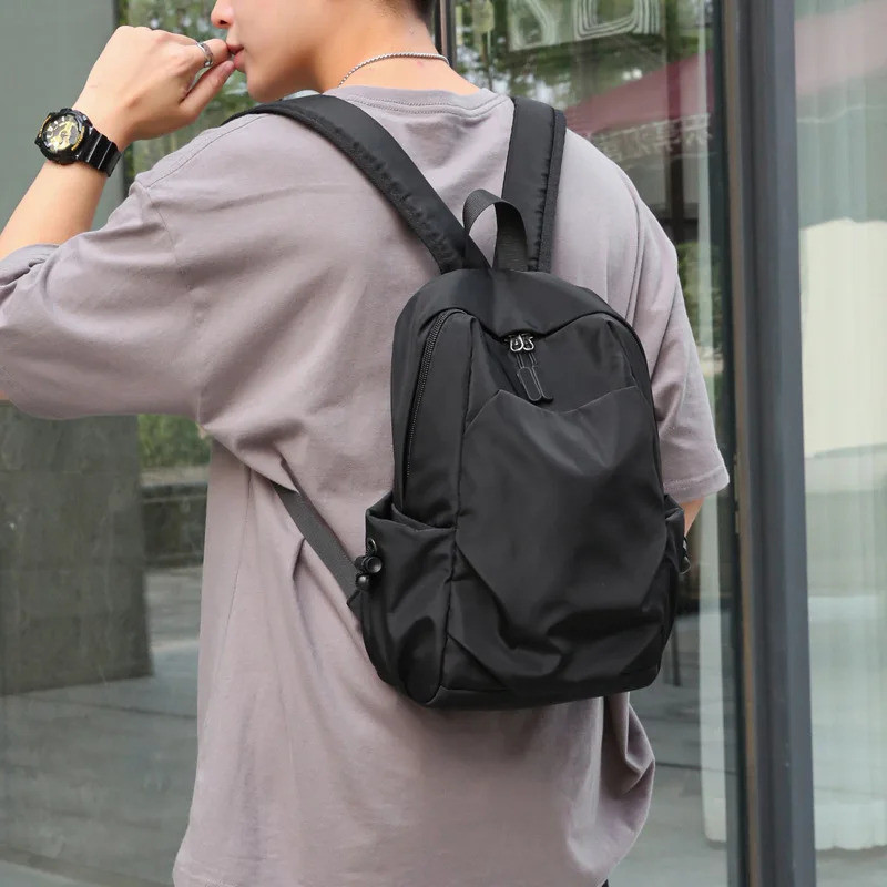 Mini Men's Backpack Fashion Small Black Shoulder School Bag for Man ...
