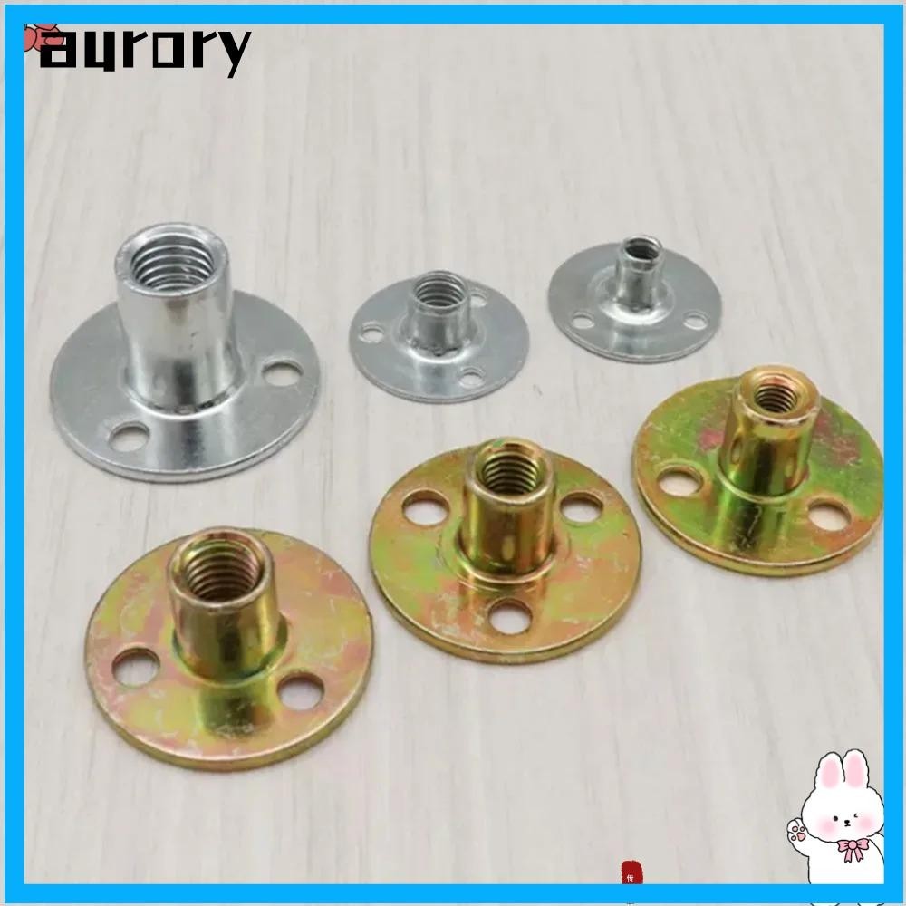 AURORY 5Pcs/set Lock Nuts, Round Flat Metal Three-hole Locking Flange ...