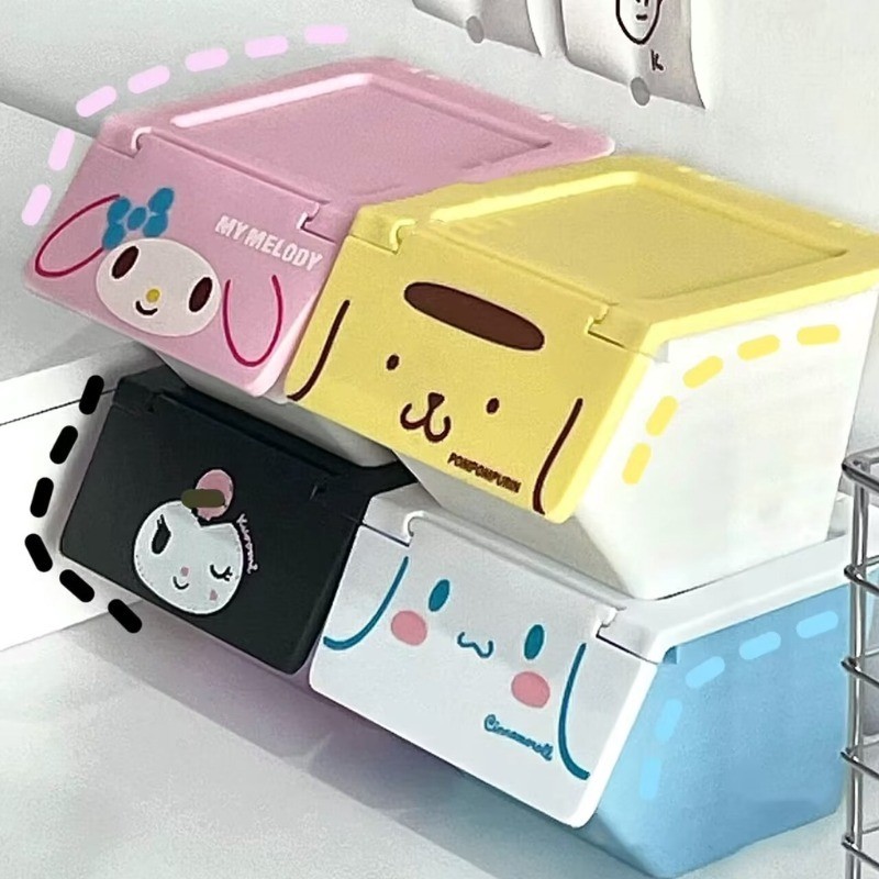 Sanrio Hello Kitty Multifunctional Storage Box Anime Cartoon My Melody ...
