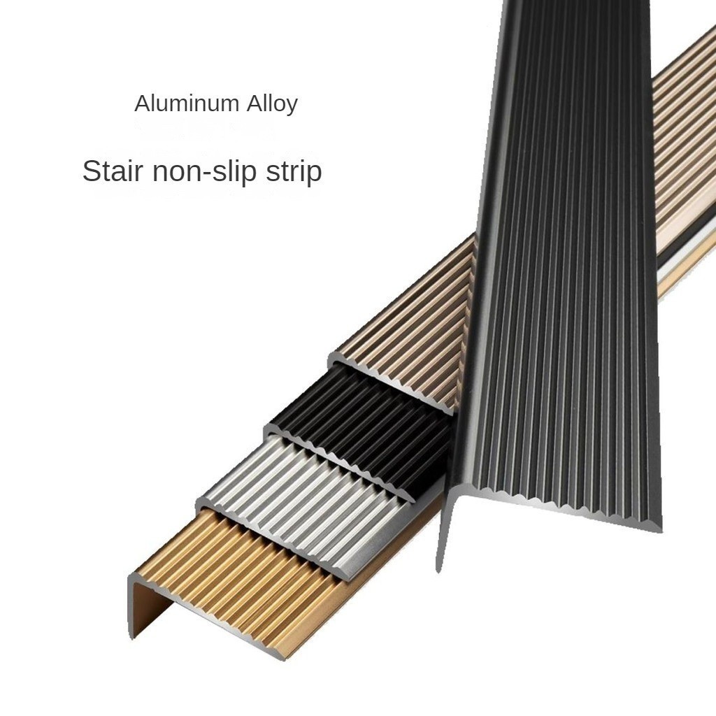 90cm Stair non-slip strip L-shaped aluminum alloy step trimming strip ...