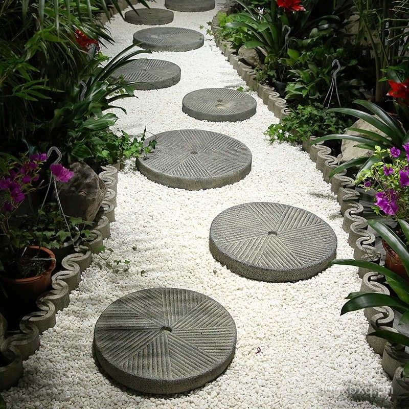 Outdoor Garden Decoration Stepping Stones Courtyard Lawn Foot Steps ...