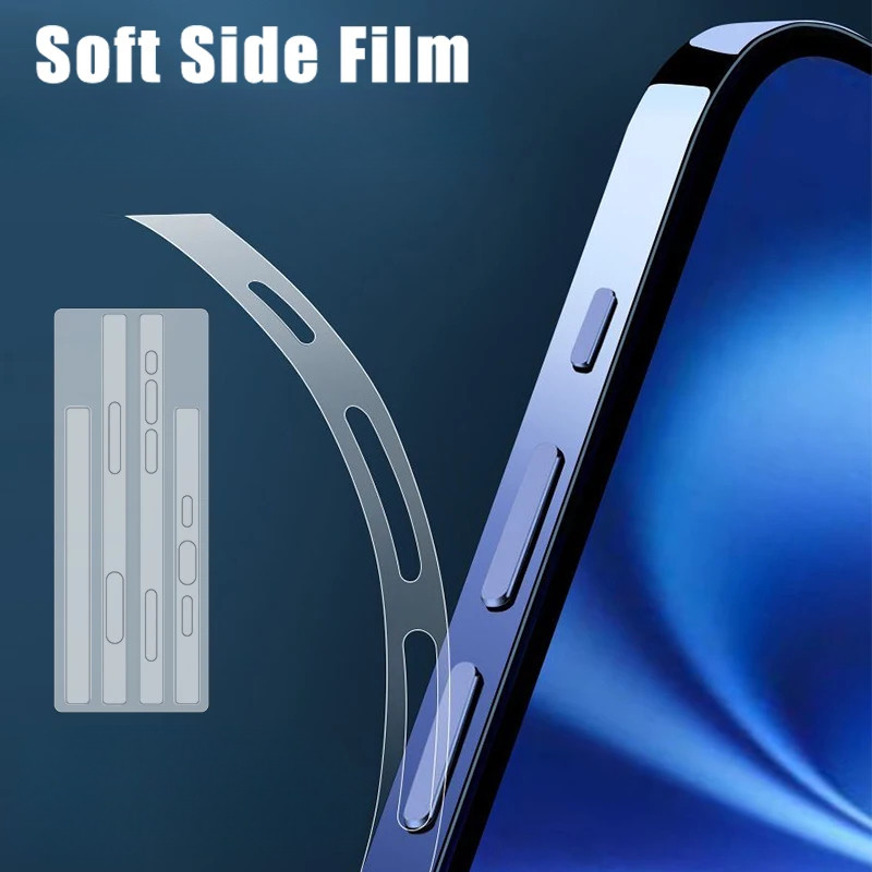 iPhone16 16ProMax 16PM 15PM 3D HD Clear Matte Frosted Border Frame Soft ...
