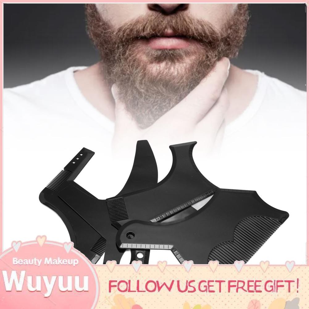 Wuyuu 4pcs Beard Shaper Shaping Tool Guide Template Styling for Men ...