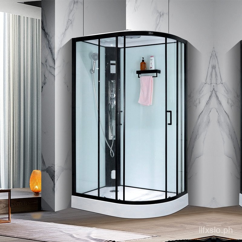 Integrated Shower Room Arc Fan Shape Steam Home Bathroom Enclosed Glass ...