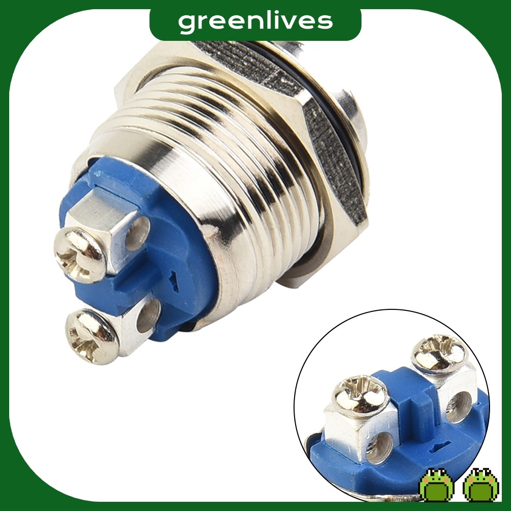 [GNLV] 12V 16mm Metal Waterproof Push Button Momentary On Off Horn ...