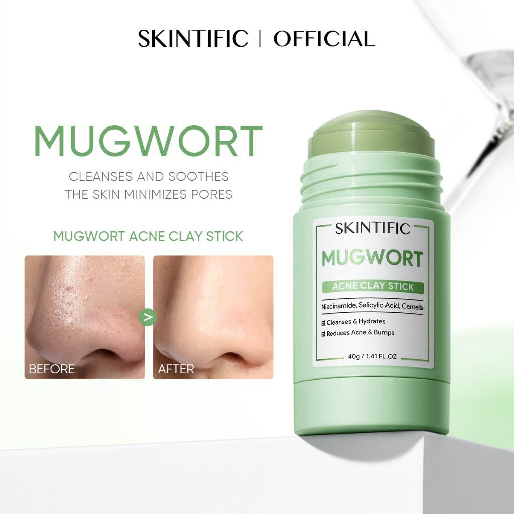 Mugwort Acne Clay Mask Stick Anti Pores Acne Clay Mask Face Skin Care ...